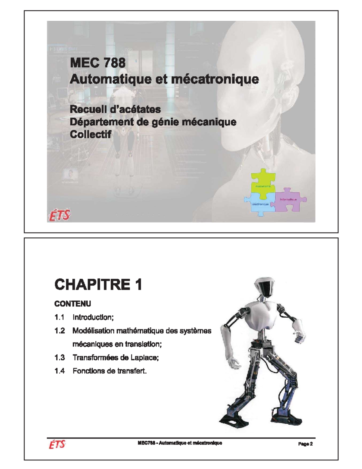 MEC 788: Notes de chapitre sur Automatique et Mécatronique ...