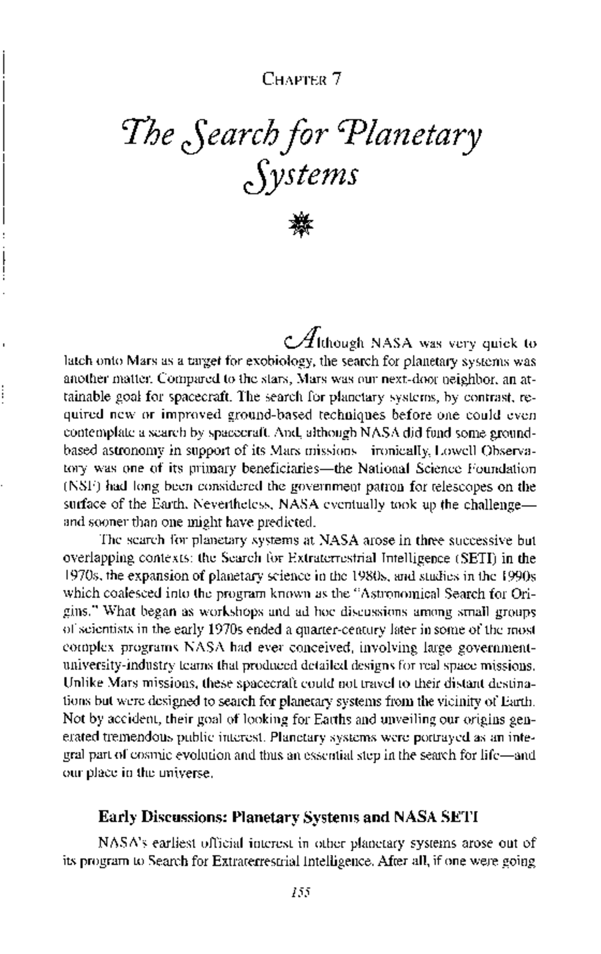 CHAPTER 7: The Search for Planetary Systems in NASA's Origins Program ...