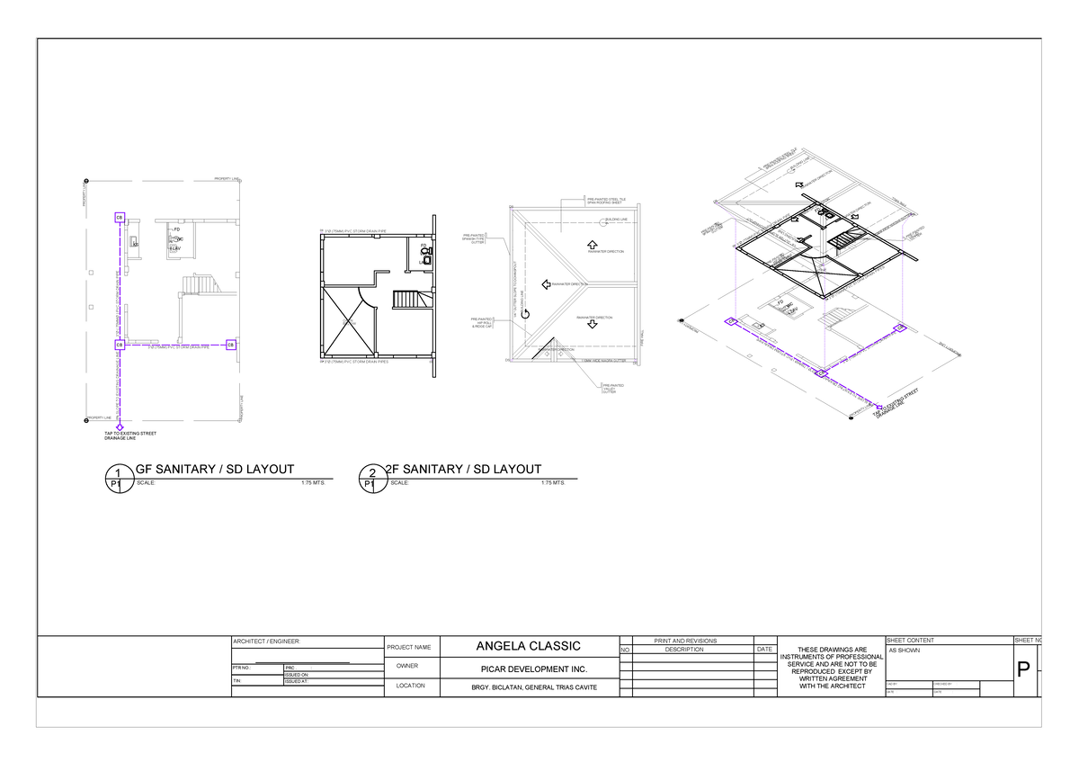 Drainage-Systems- Trial - SCALE: 1:75 MTS. 1 P ARCHITECT / ENGINEER ...