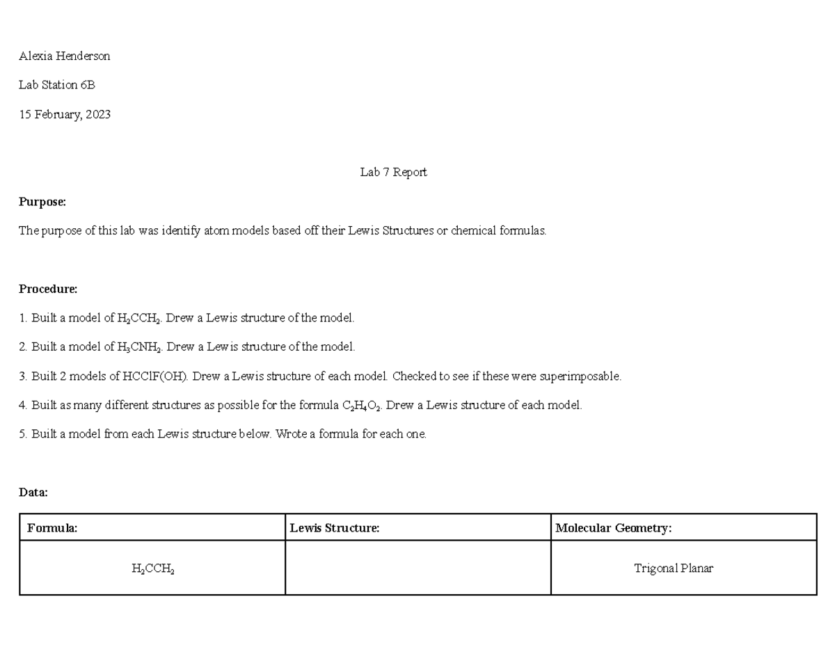 Lab 7 Report - Alexia Henderson Lab Station 6B 15 February, 2023 Lab 7 ...