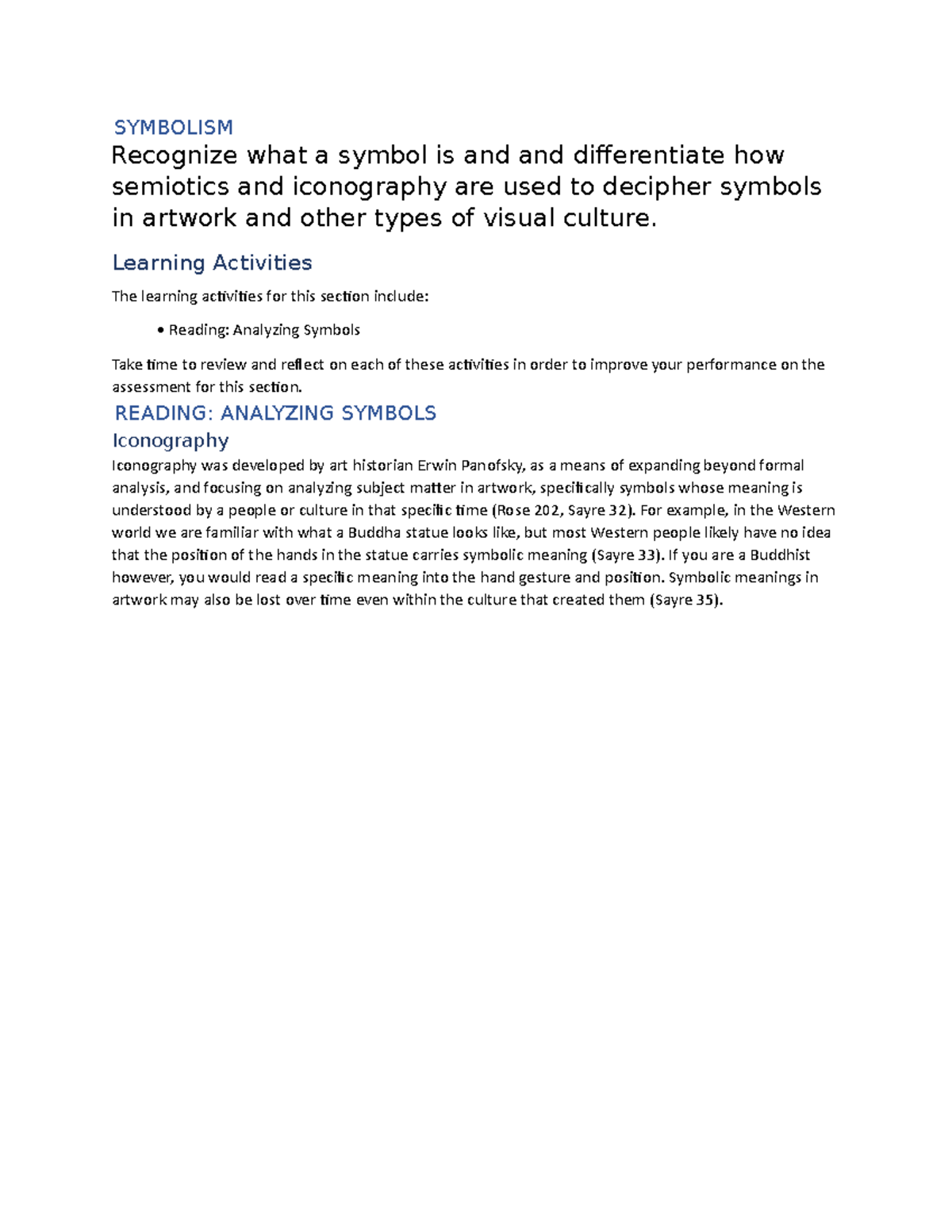 Art Appreciation: Module 4 - Understanding Symbols and Iconography ...