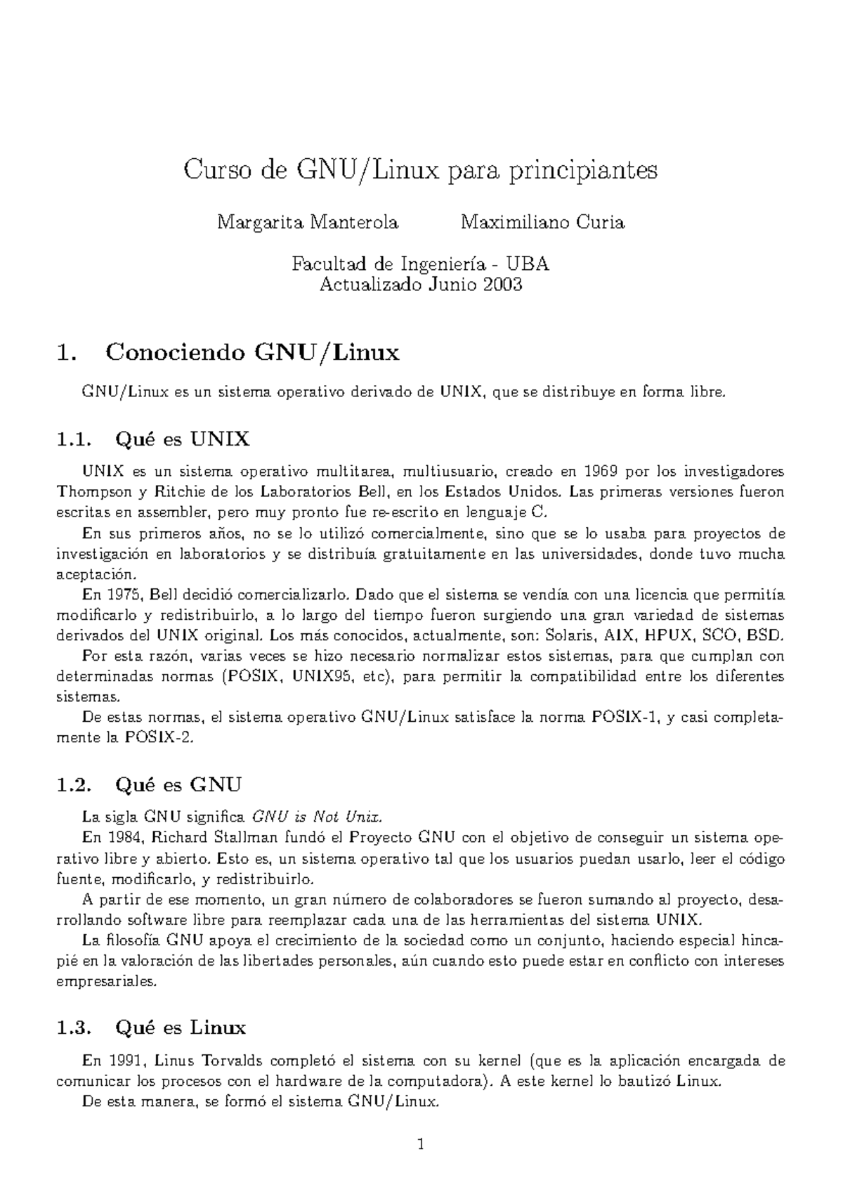 Guía Simple de Códigos Linux - Curso GNU/Linux UBA - Studocu
