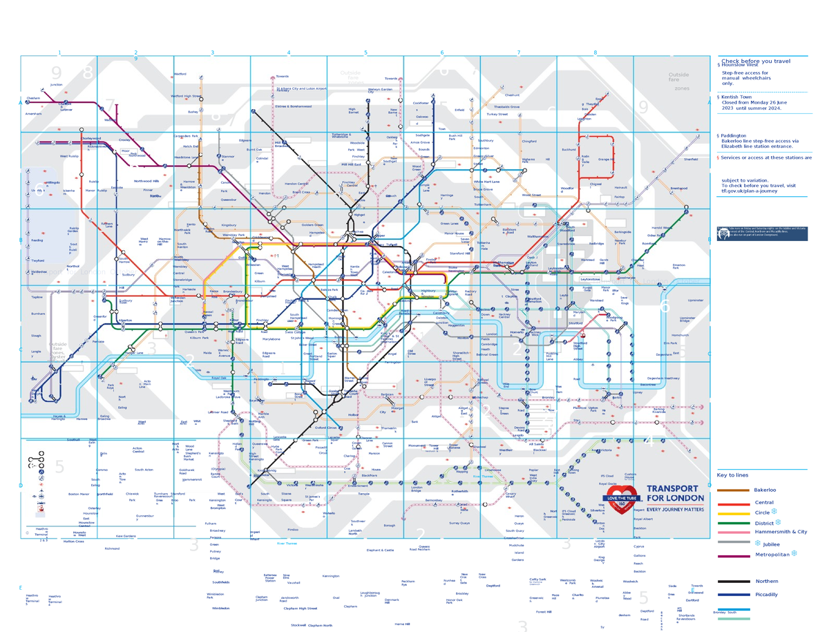 Standard Tube Map - London (October 2023) - Studocu