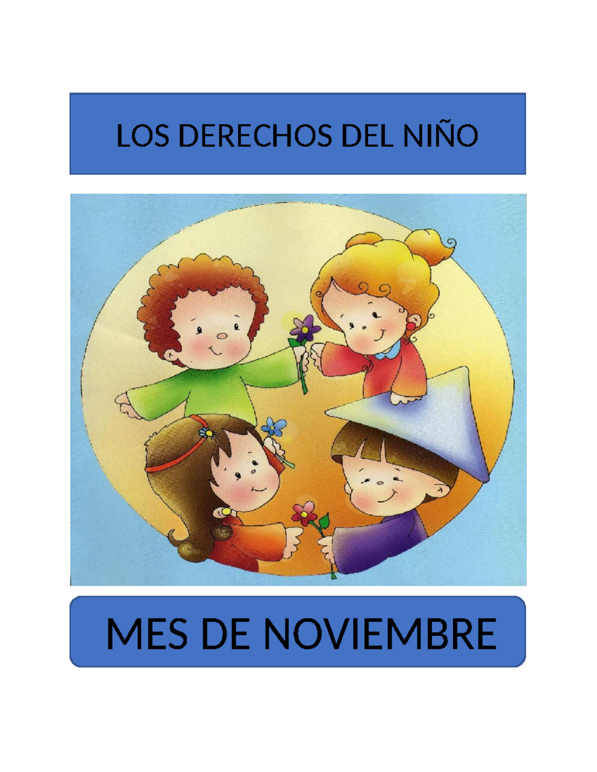 Portada Noviembre - Educación primaria - LOS DERECHOS DEL NIÑO MES DE ...