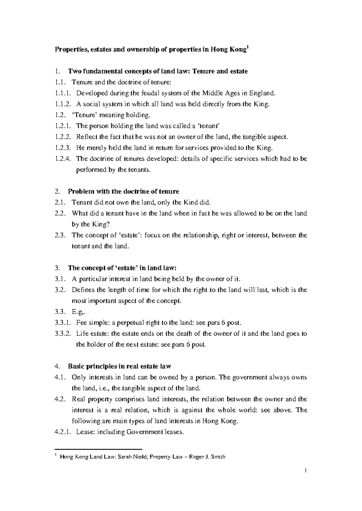 LP3 541 Property and Rights: Key Concepts in Hong Kong Land Law - Studocu