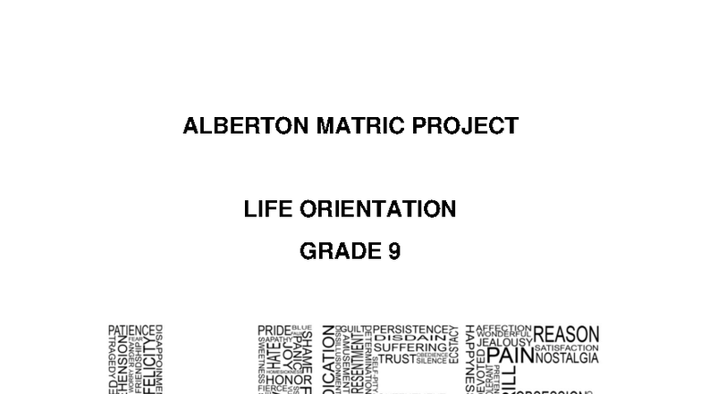 Grade 9 LO Notes T1-4: Goal Setting, Lifestyle Choices & Health - Studocu