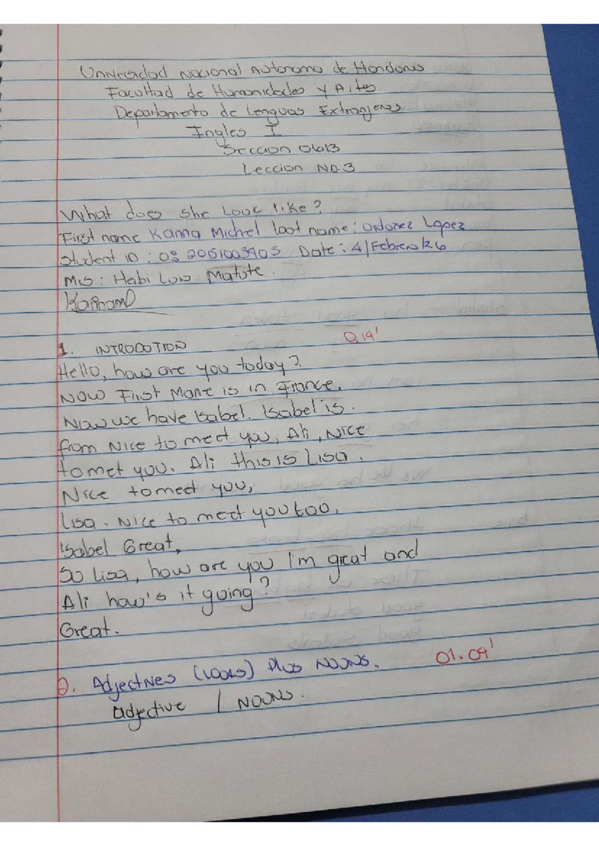U1T3a6 - Unidad 1 Tarea 3 Actividad 6: Describing People and Adjectives ...