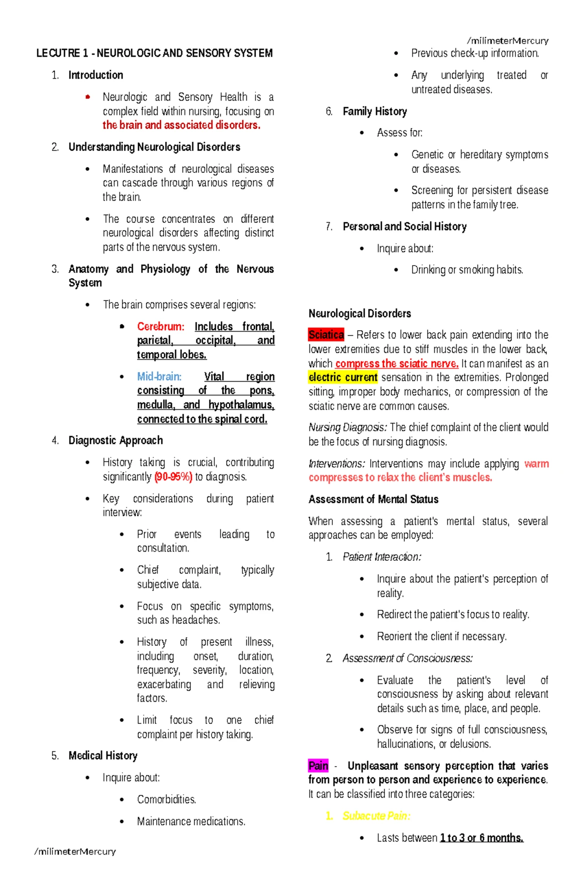 Neuro Nursing - medical surgical - Prepared By: Mark Fredderick R Abejo ...