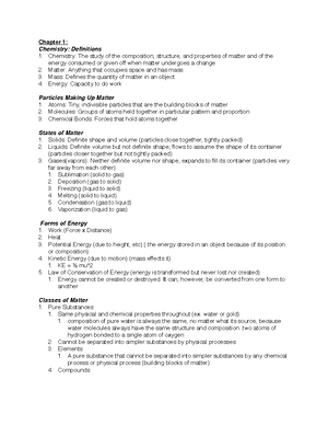 Chem Cheat Sheet copy - A a compound entirely of ions Gas: Matter has ...