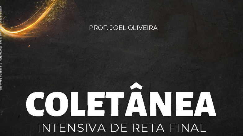 Coletânea Intensiva de Reta Final 2025 - Educação e Alfabetização - Studocu