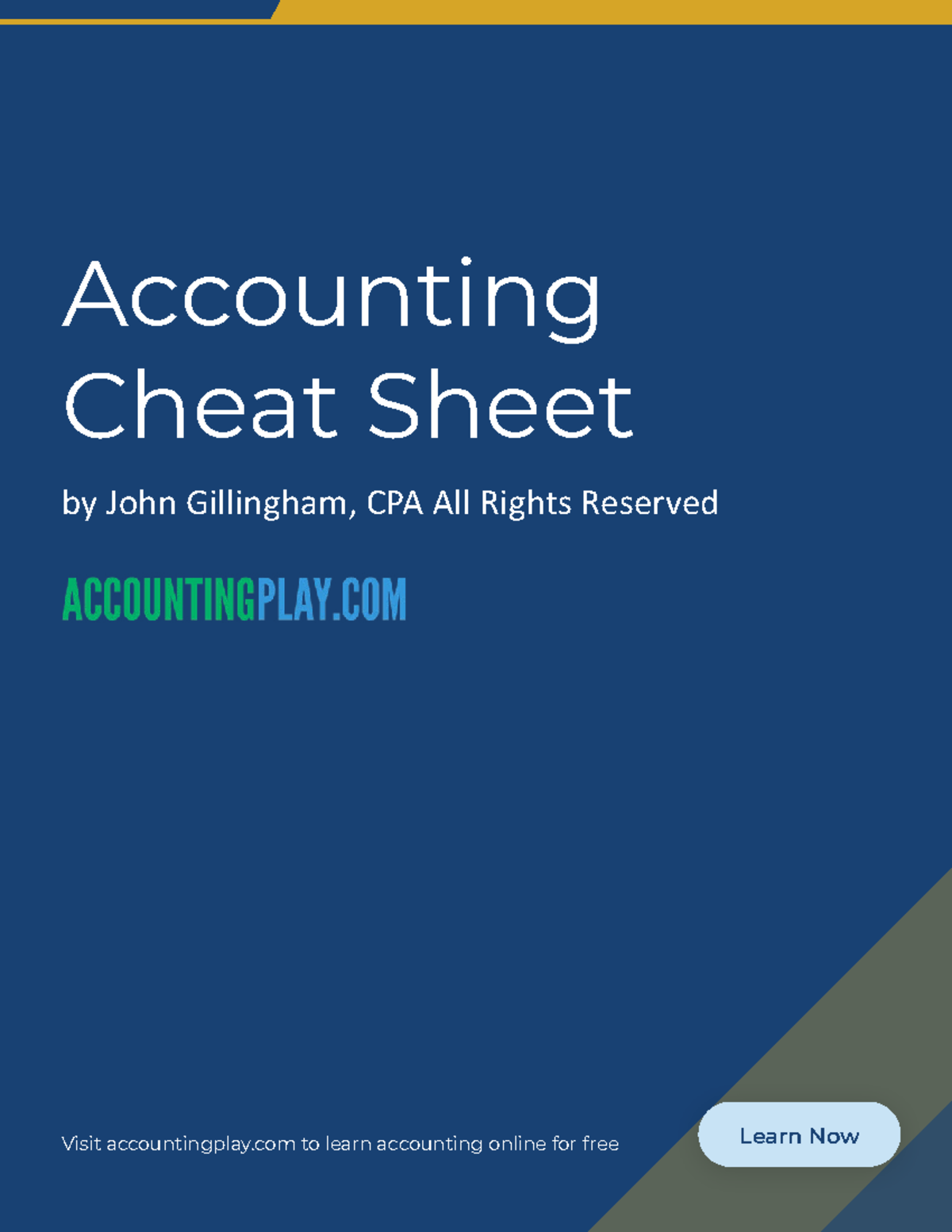 Accounting Cheat Sheet (ACC101) - Key Concepts & Definitions - Studocu