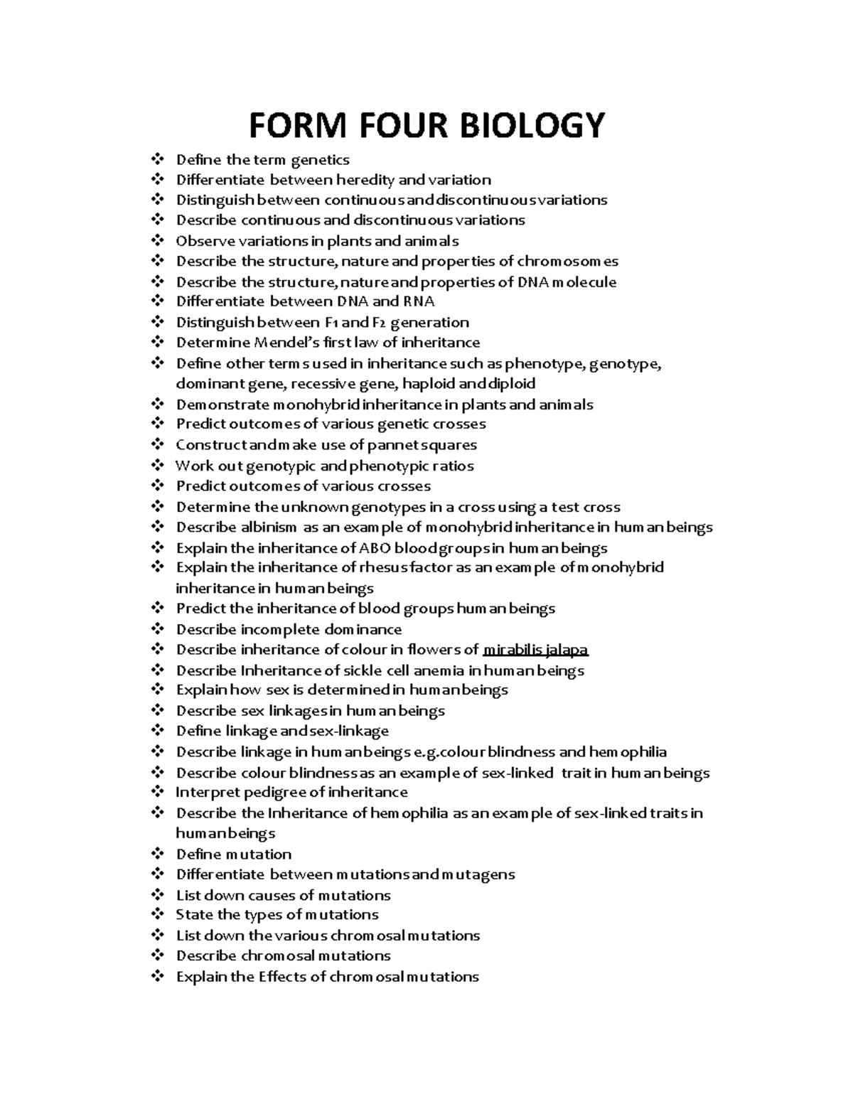 FORM-4-Biology-Genetics-Notes-for-High-School-Studies - Studocu