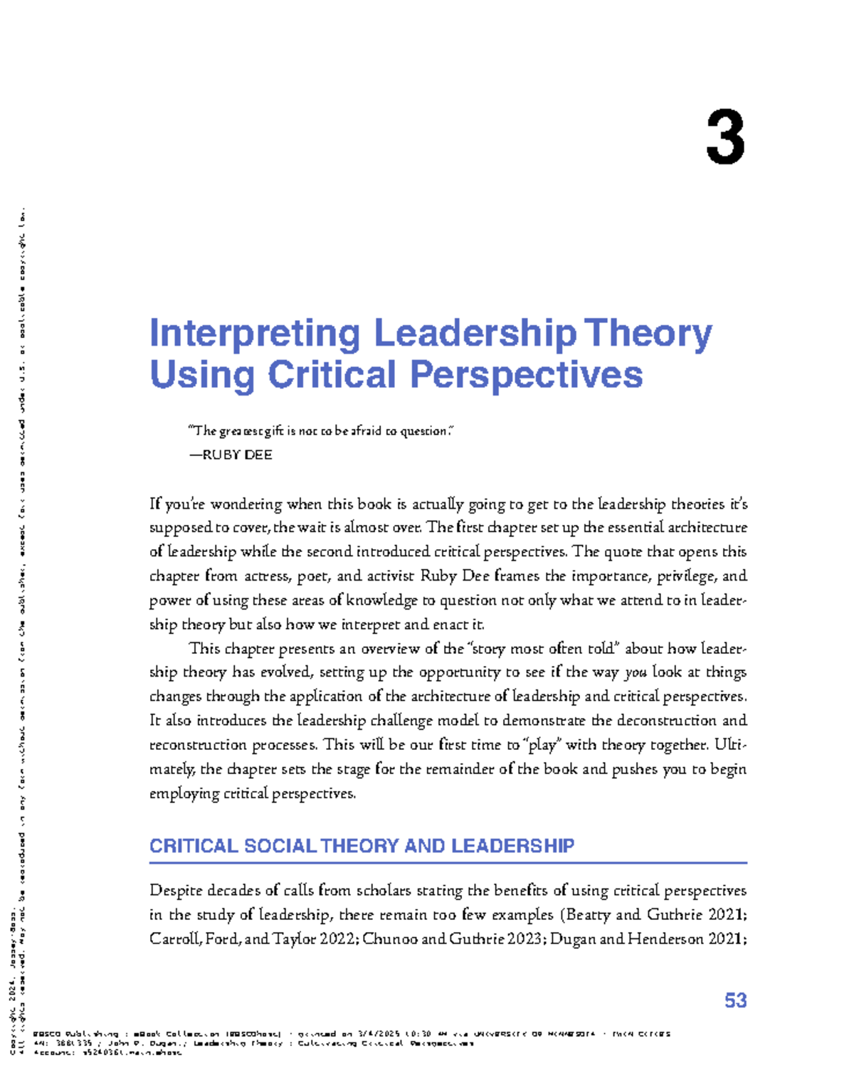 Interpreting Leadership Theory: Critical Perspectives and Insights ...