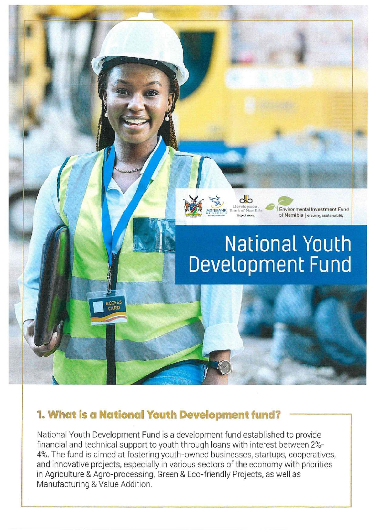 National Youth Development Fund Overview - AGRIBANK Namibia - Studocu