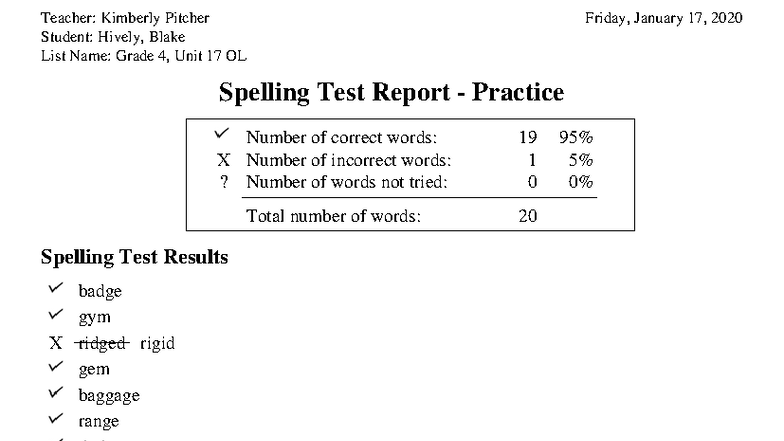 Doc - nah - Teacher: Kimberly Pitcher Friday, January 17, 2020 Student ...