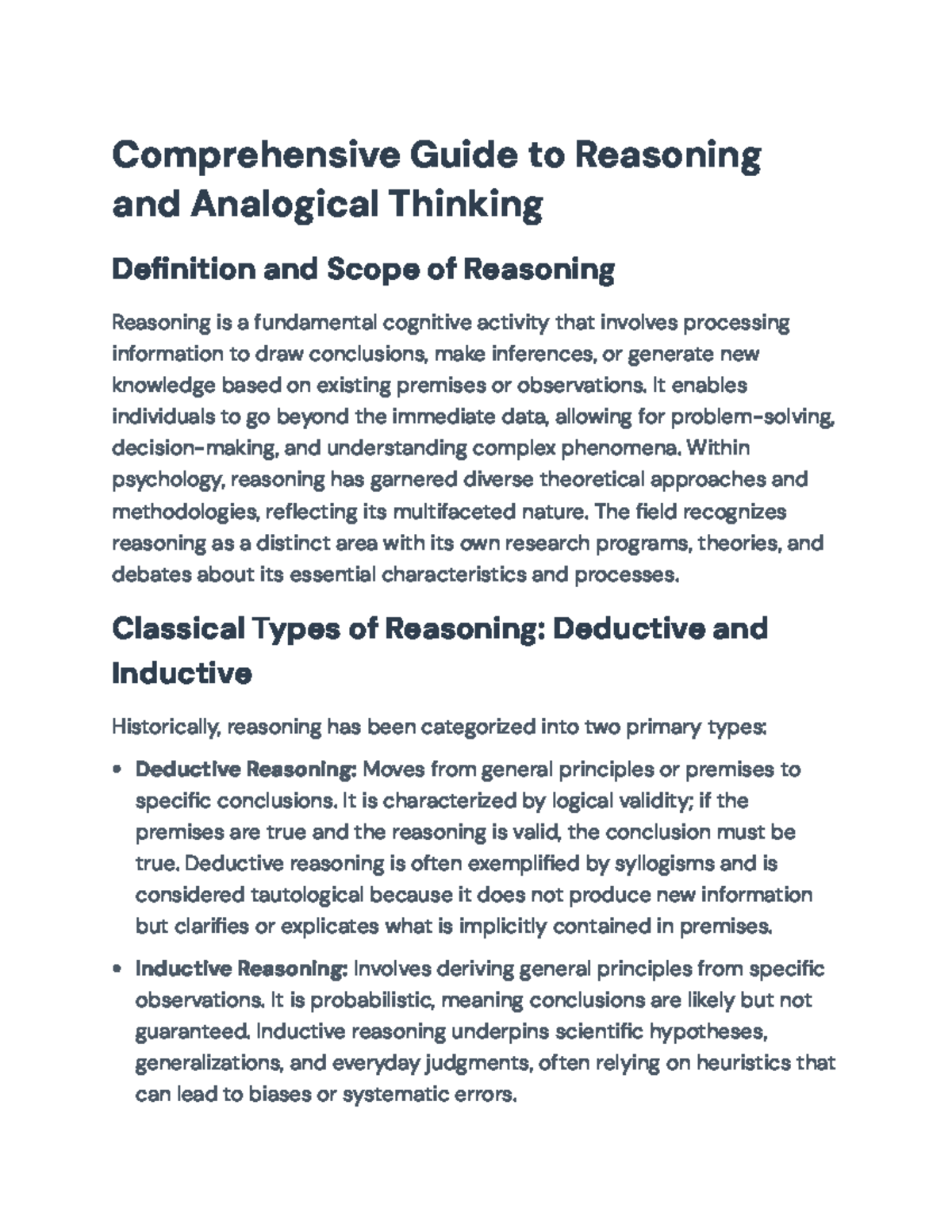 Comprehensive Guide to Reasoning & Analogical Thinking in Psychology ...