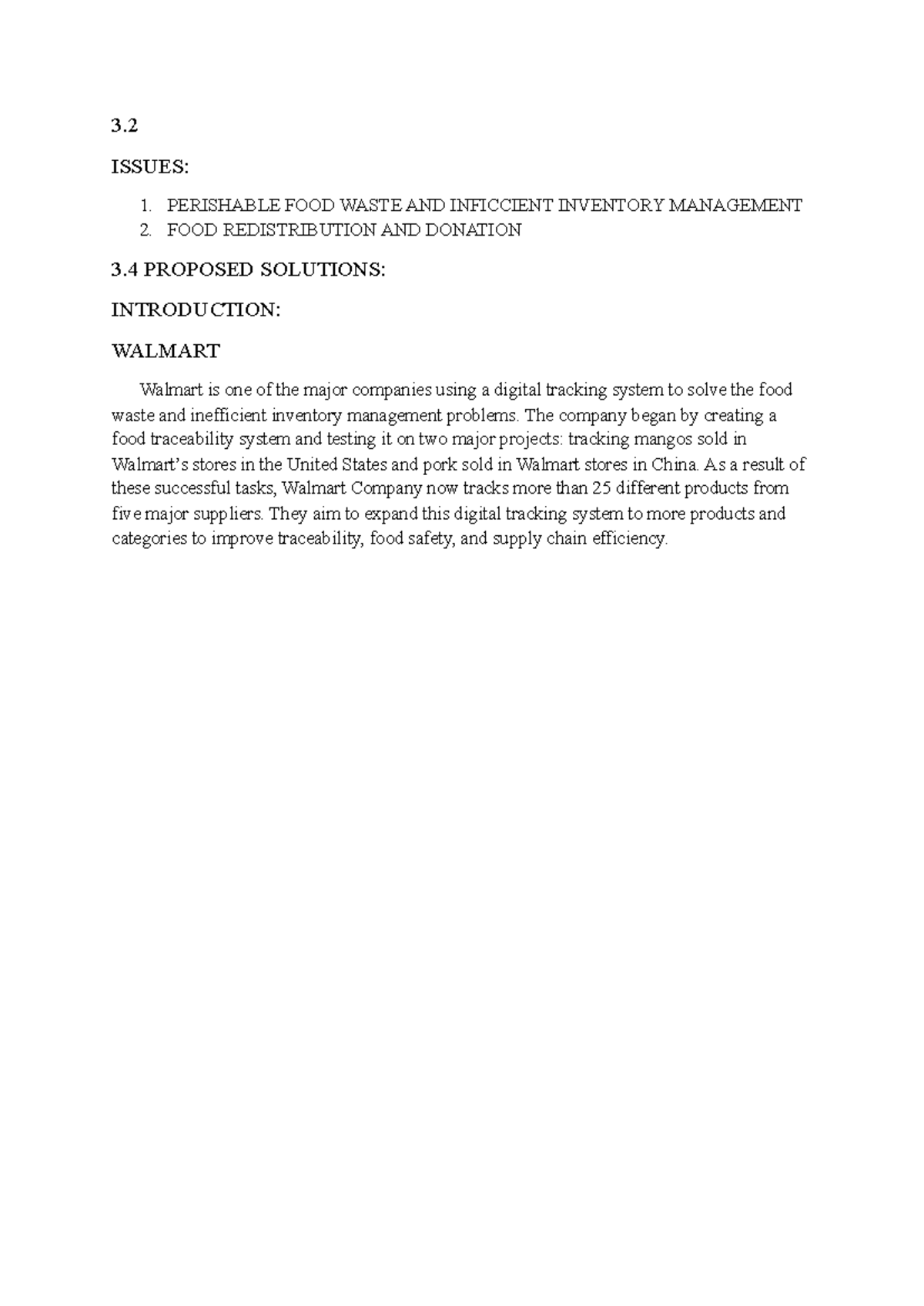3.2 DGTN Assignment: Food Waste Solutions & Walmart's Digital Tracking ...