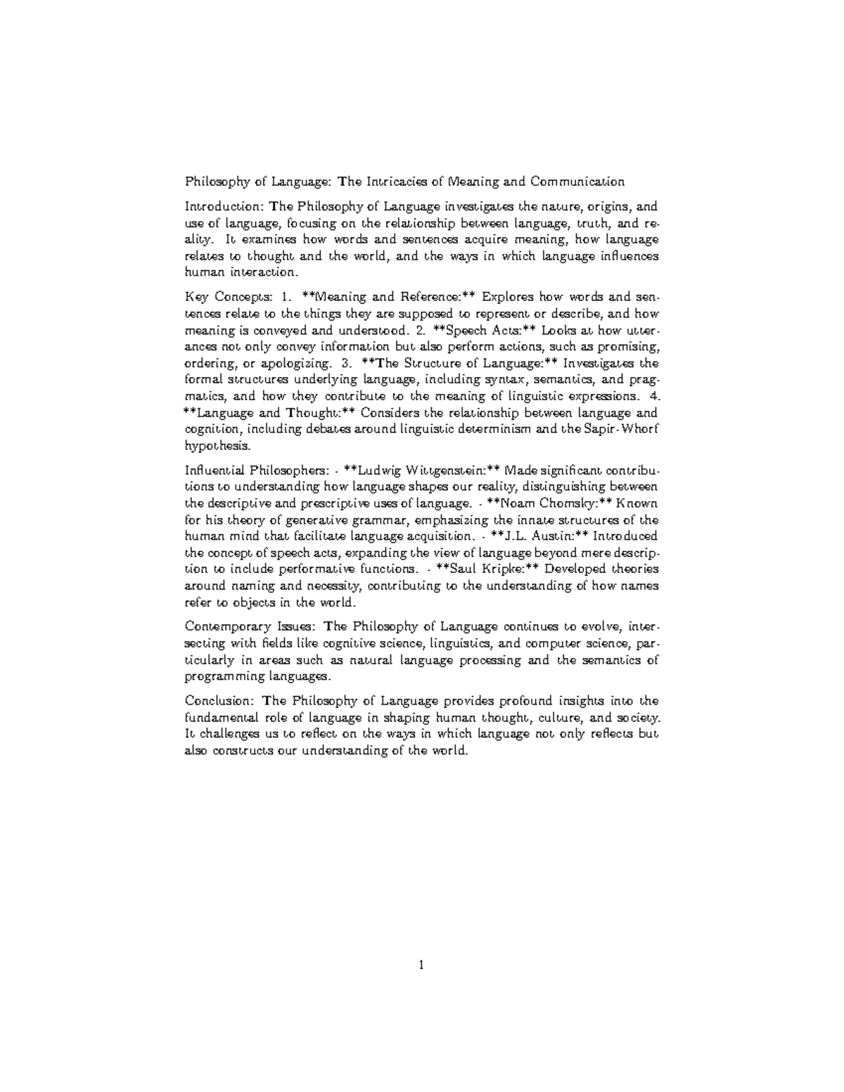 Philosophy of Language: Exploring Meaning & Communication Concepts ...