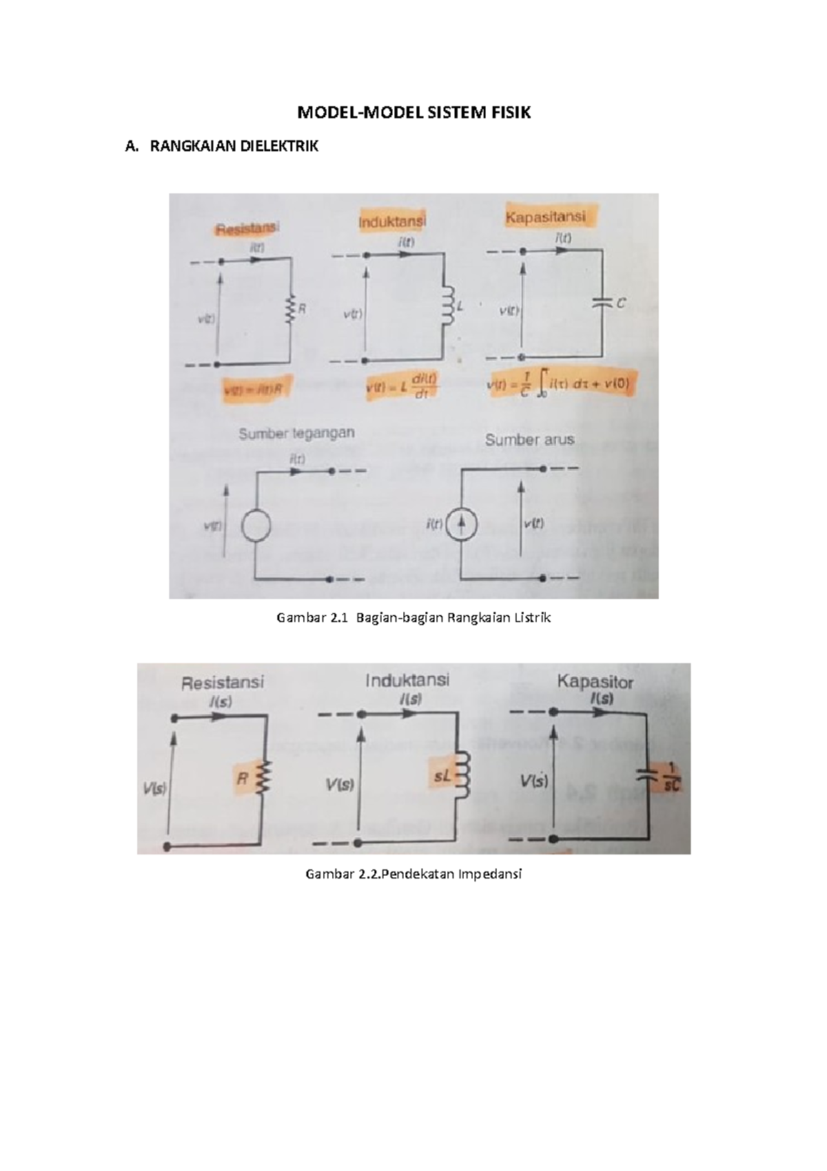 Latihan Soal: Model Rangkaian Listrik dan Impedansi - Studocu