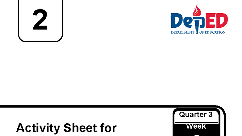 MAT2 Q3 Week 3 Activity Sheet: Multiplication Concepts for Grade 2 ...