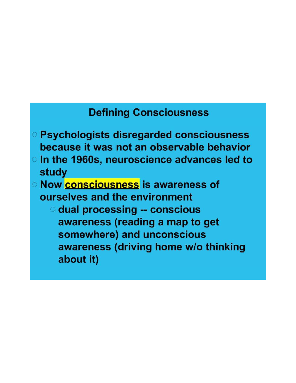 AP Unit 5: Consciousness, Sleep, and Dreaming Study Notes - Studocu