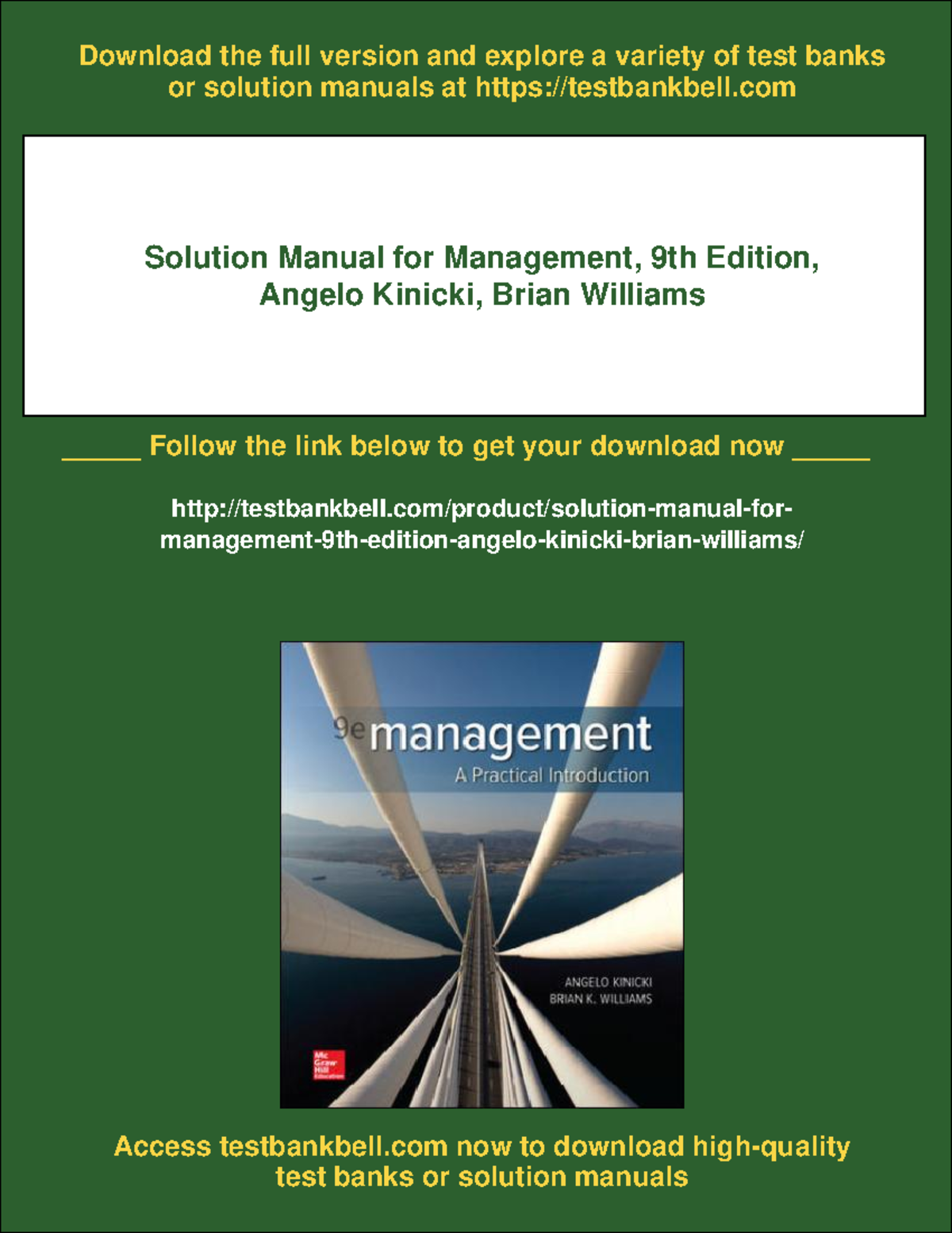 17964 - Solution manual for management, 9th edition, angelo kinicki ...
