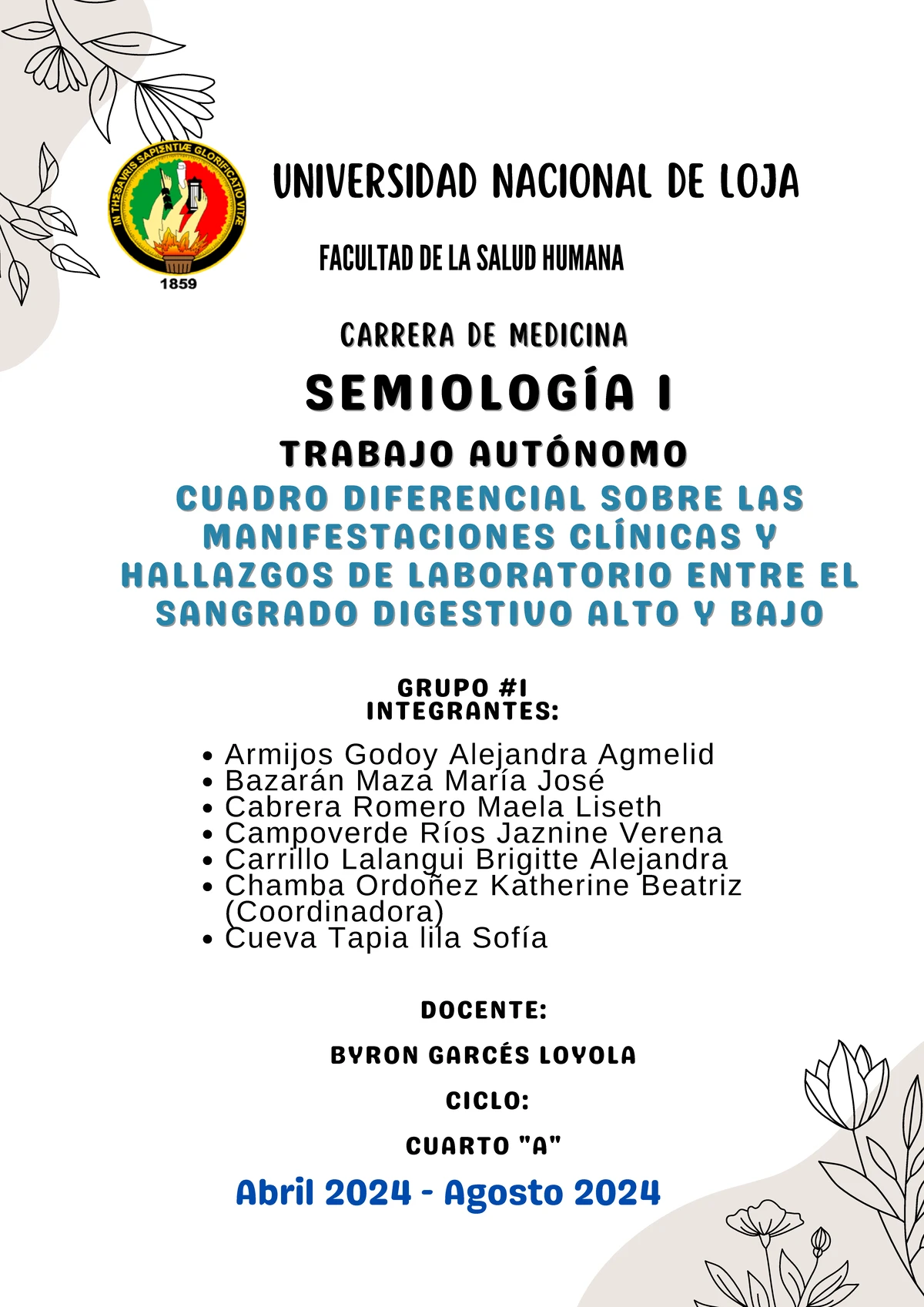 Formularios MSP- Cuarto - FORMULARIOS DE LA HISTORIA CLÍNICA ÚNICA DEL ...