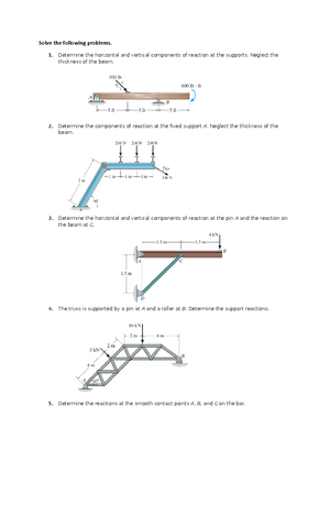 statics rigid bodies - practice materials reviewer - Prepared Engr ...
