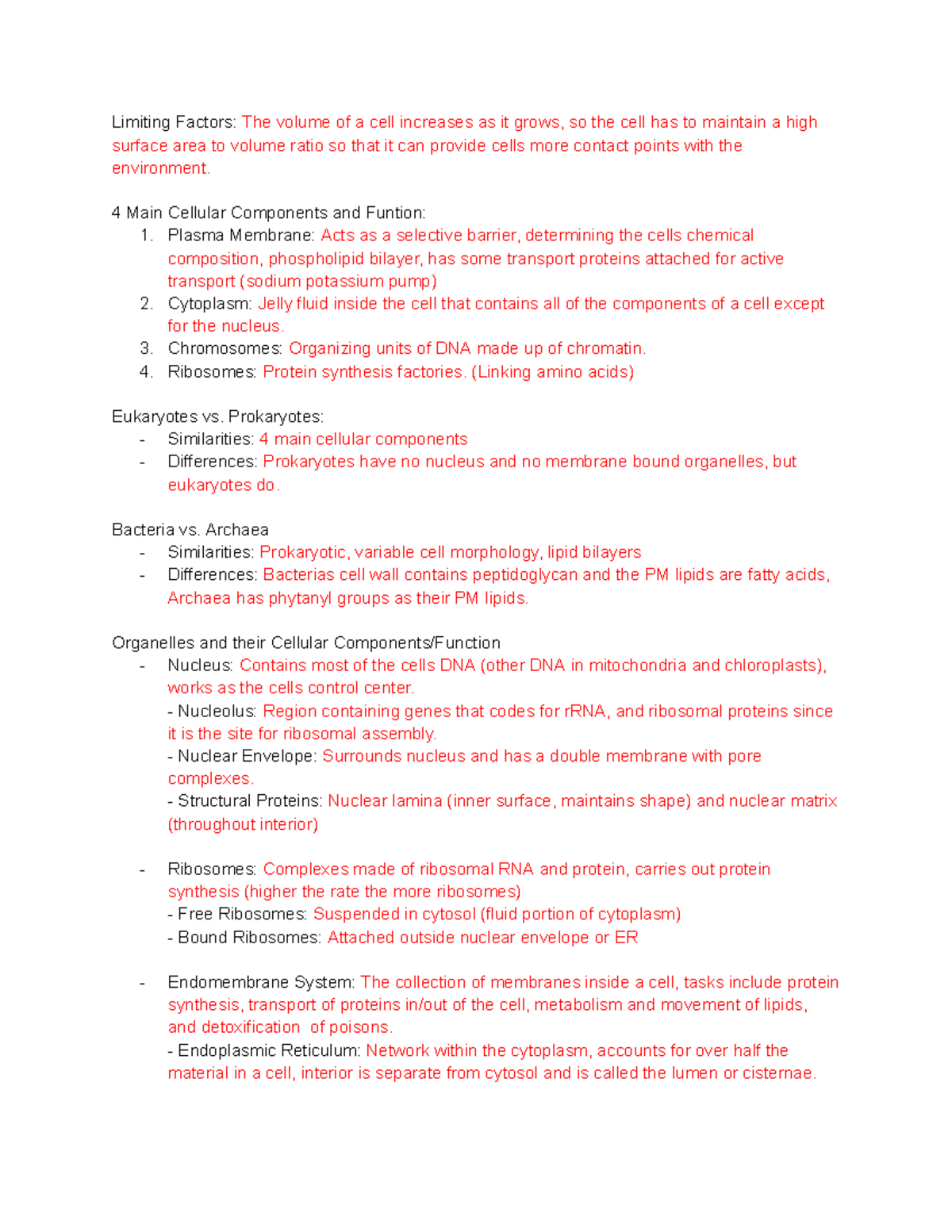 Biology 101: Final Exam Study Guide - Key Concepts & Definitions - Studocu