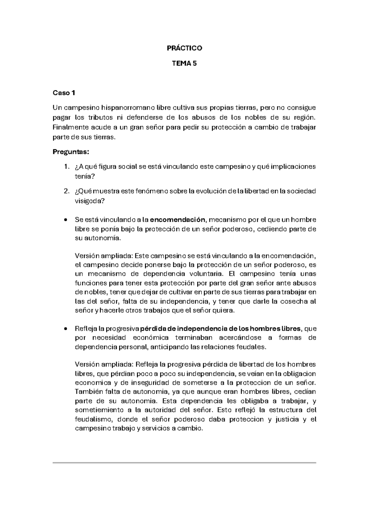 PRÁCTICO TEMA 5 - Análisis de la Encomendación y la Sippe en Visigodos ...