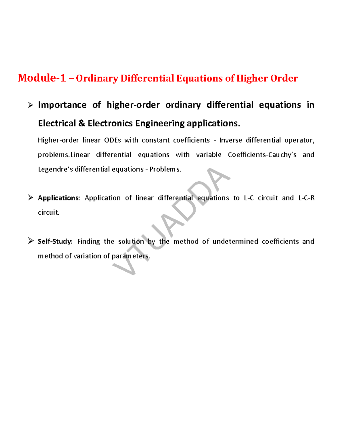 Bmate 301 - Higher Order Ordinary Differential Equations in Engineering ...