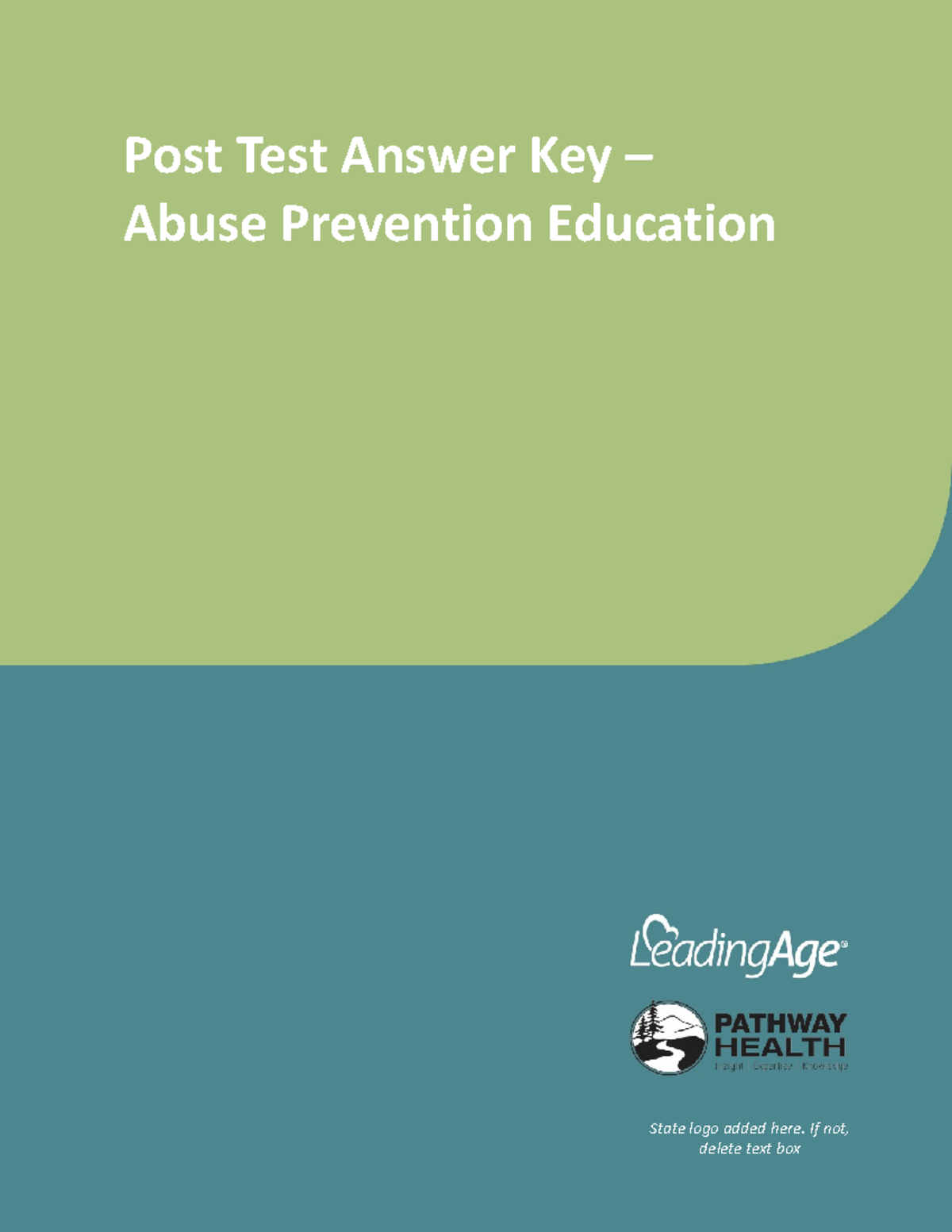 Answer Key - Quiz on Abuse Prevention Education - Studocu