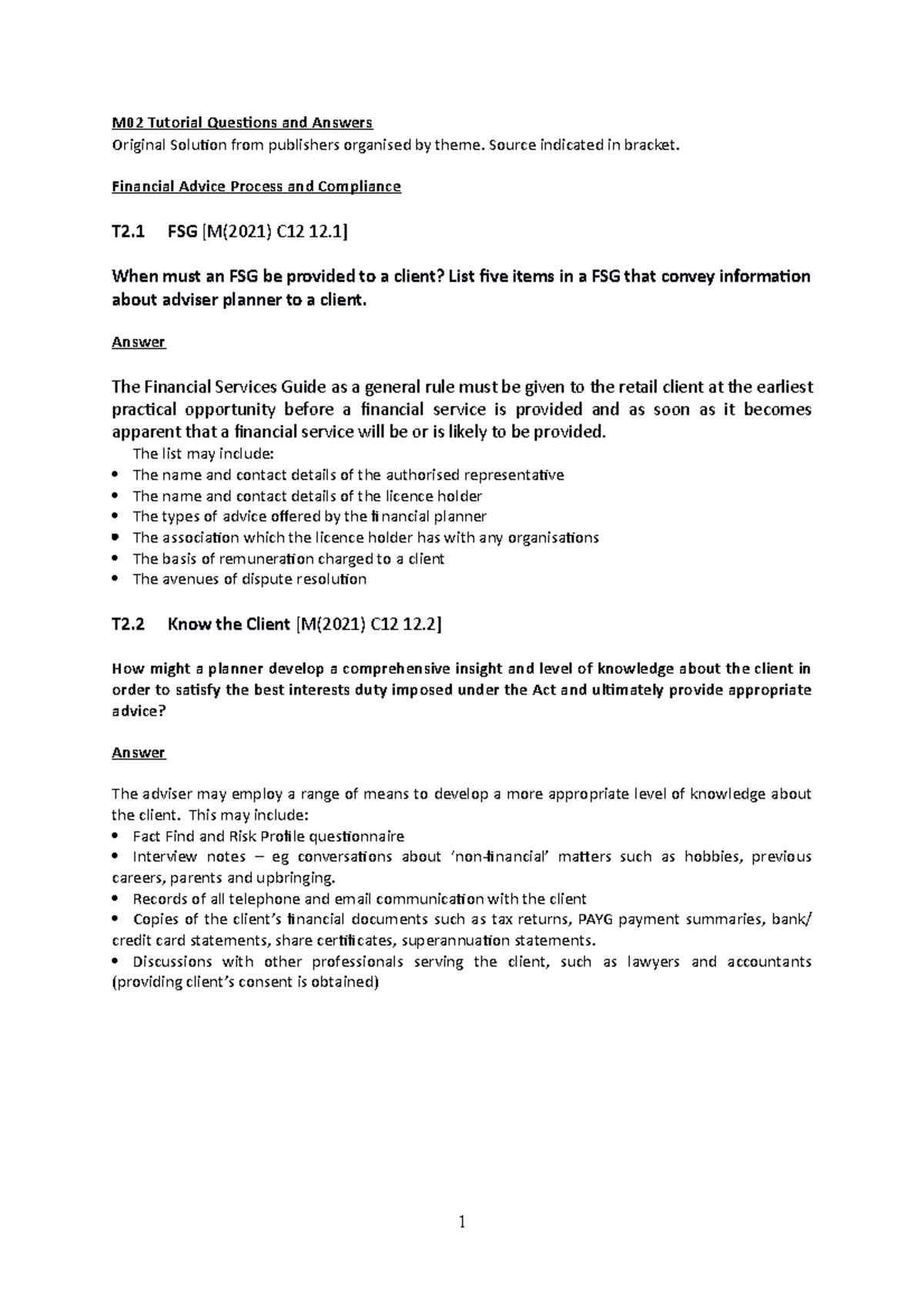 Tutorial M02 Questions and Answers - M02 Tutorial Questions and Answers ...