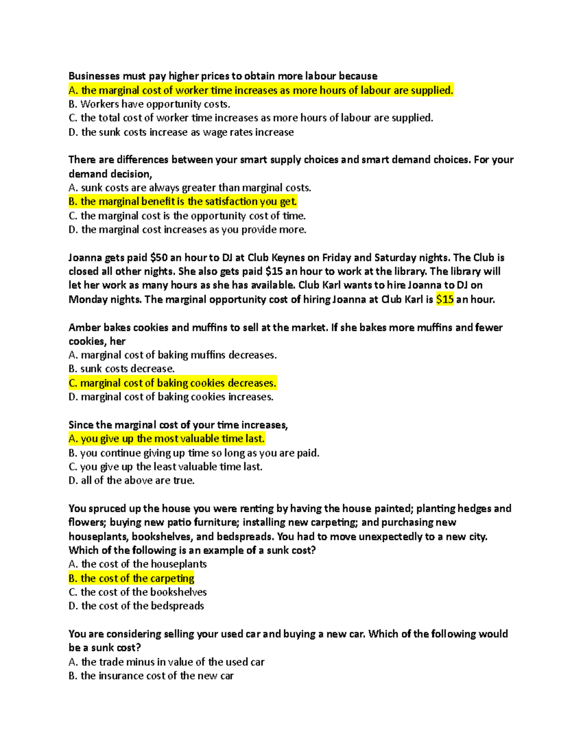 ECON CH 3-4 Study Guide: Key Concepts and Practice Questions - Studocu