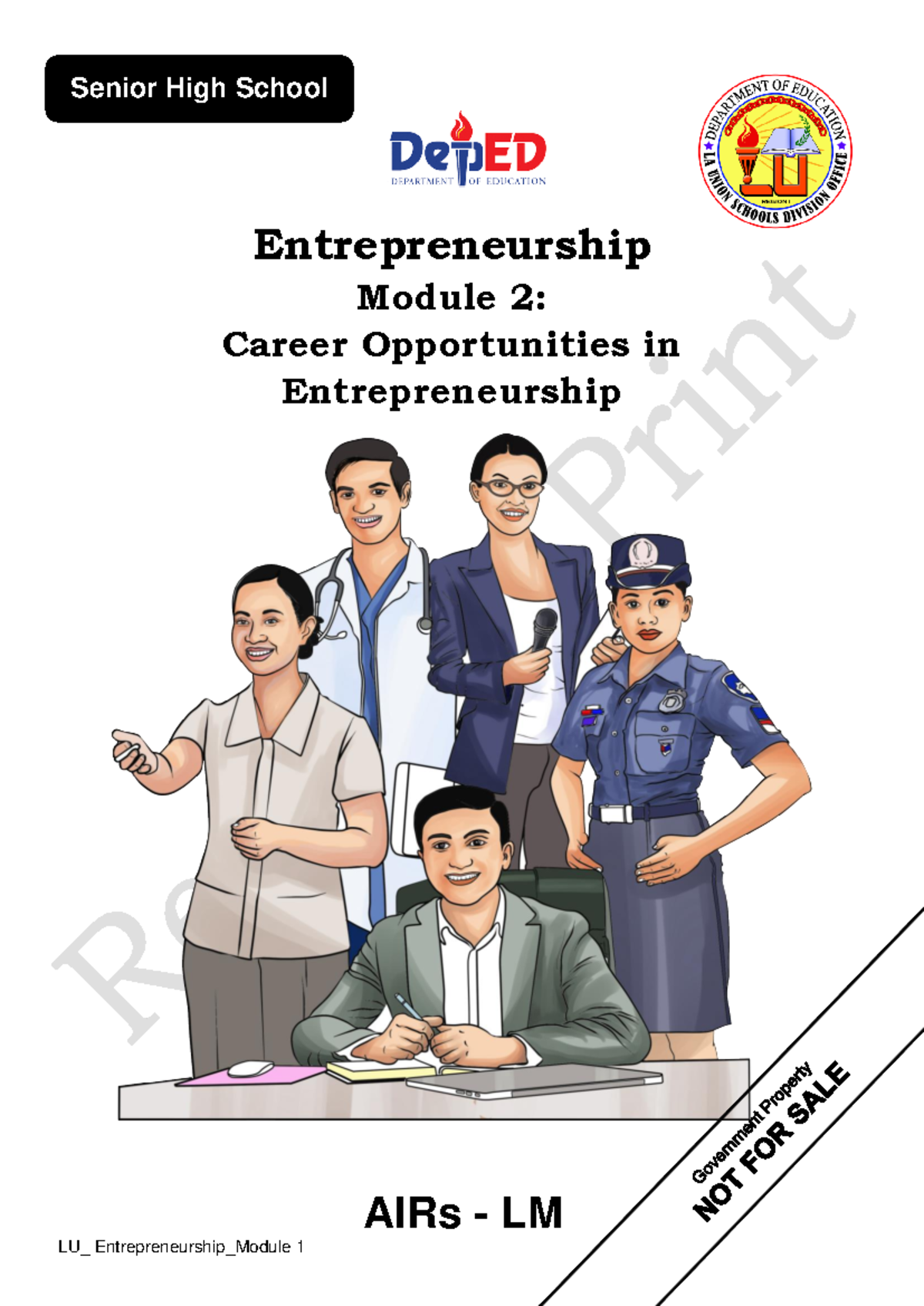 Entrepreneurship Q1 Career Opportunities - Module 2 Overview - Studocu