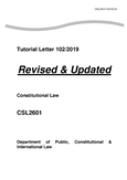 CSL2601 - Unisa - Constitutional Law - Studocu