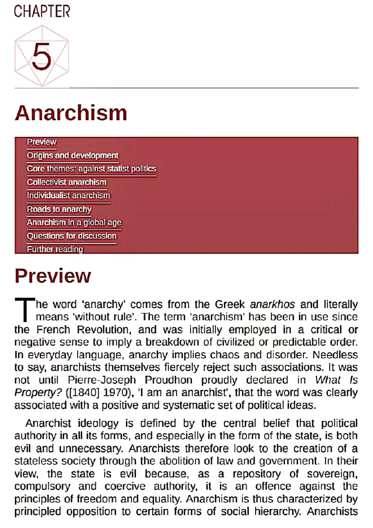 Anarchism - Understanding Political Theory - Studocu