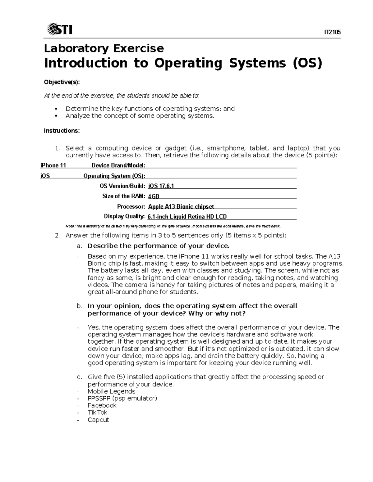 OS 101 - Lab Exercise on Platform Technology and Performance Analysis ...