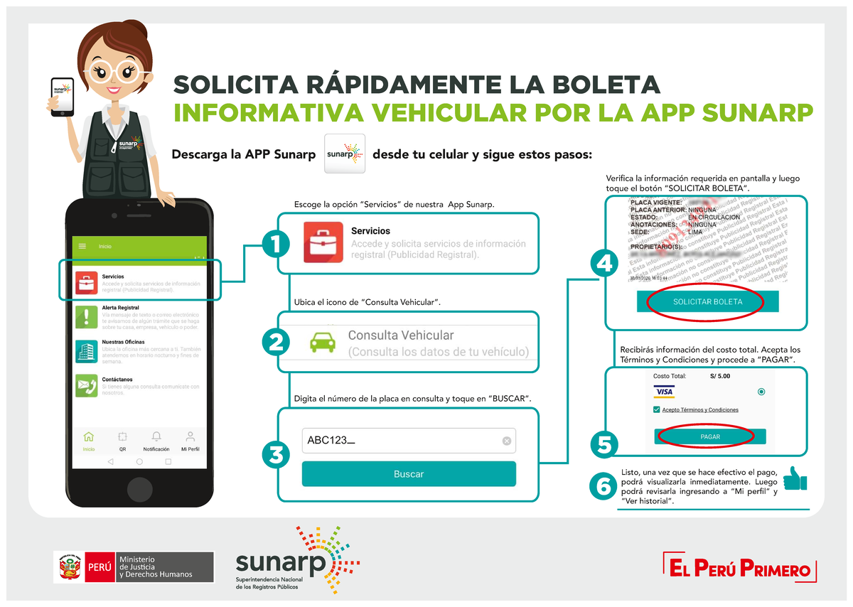 Guía Rápida para Solicitar Boleta Informativa Vehicular por App SUNARP ...