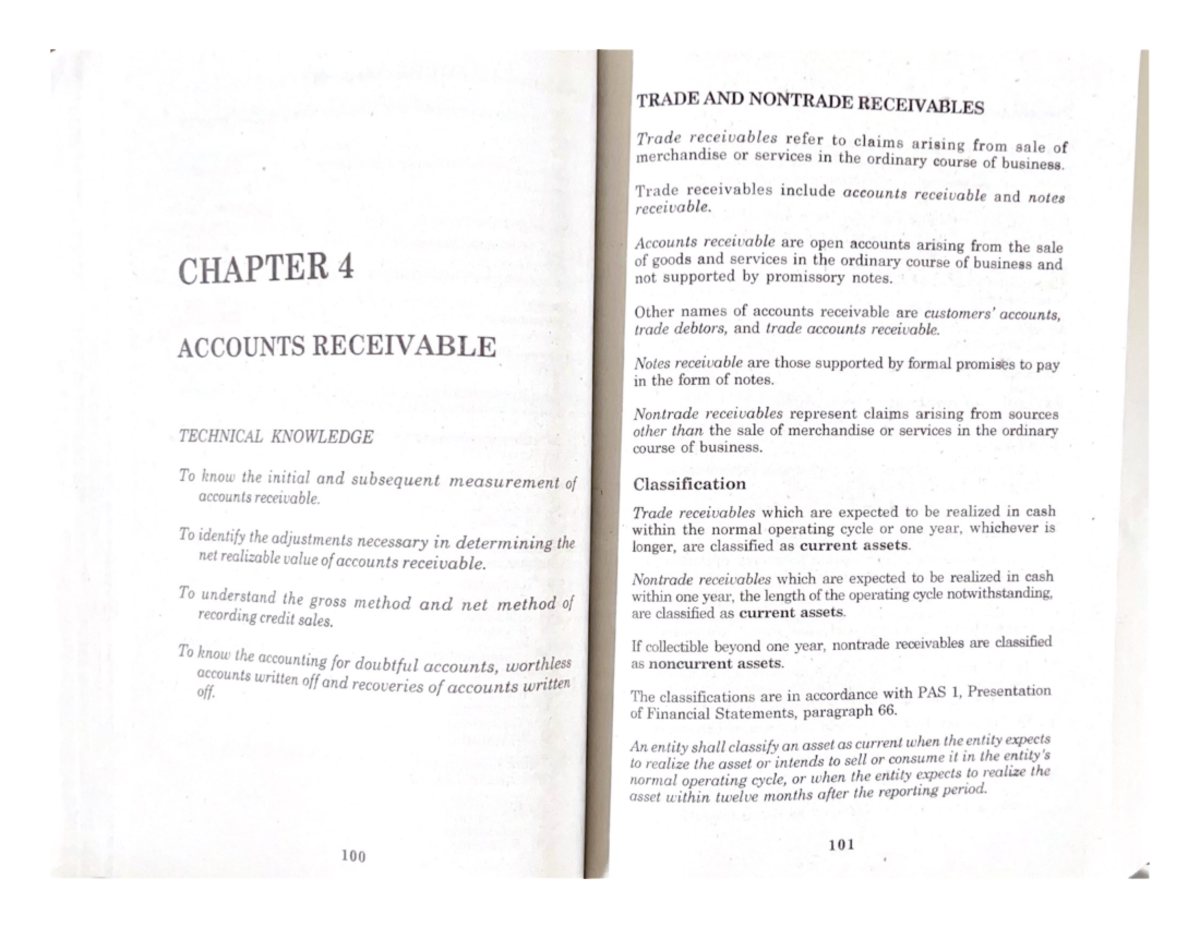 ACCT 101 - Trade and Nontrade Receivables: Key Concepts and Methods - Studocu