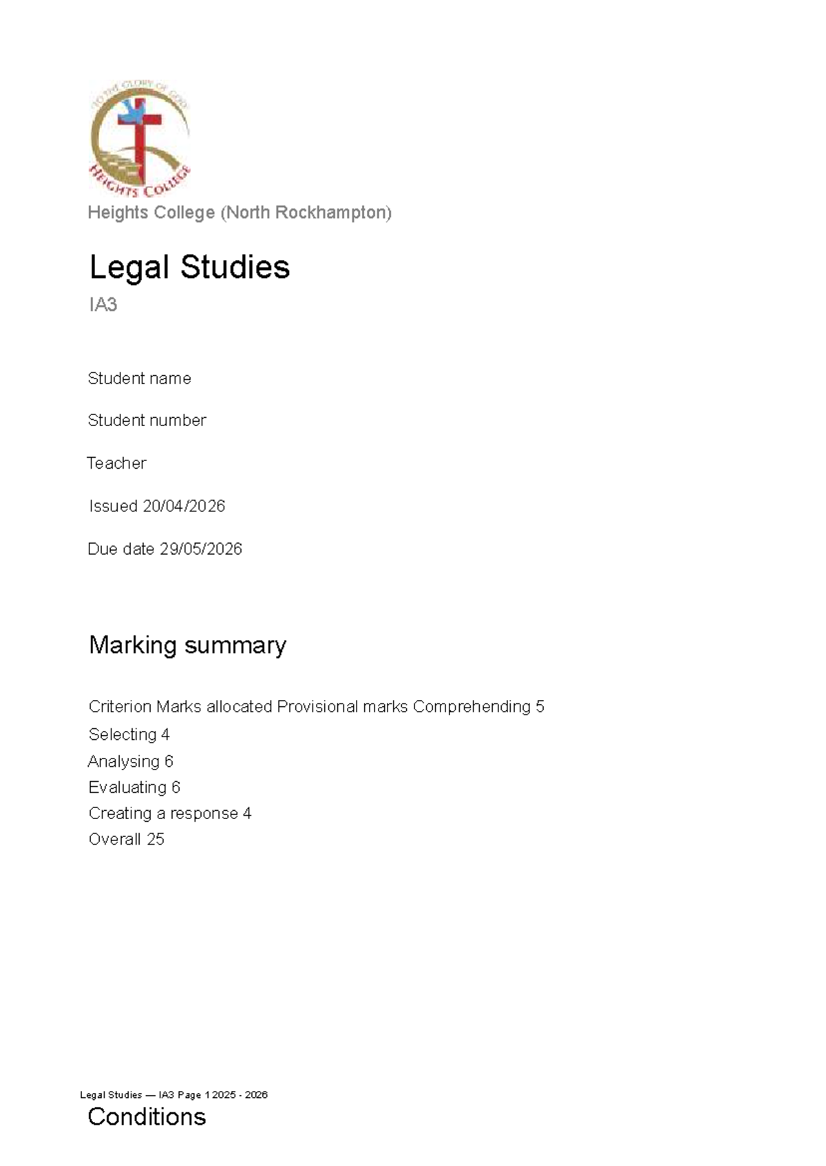 IA3 Legal Studies Investigation Analytical Essay Guide 2025-2026 - Studocu
