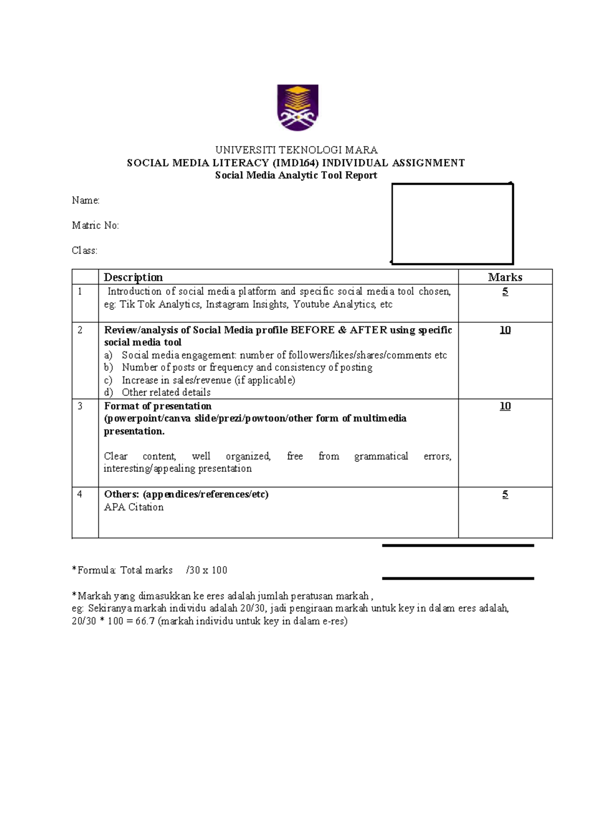 IMD164 Social Media Literacy Individual Assignment Report - Studocu