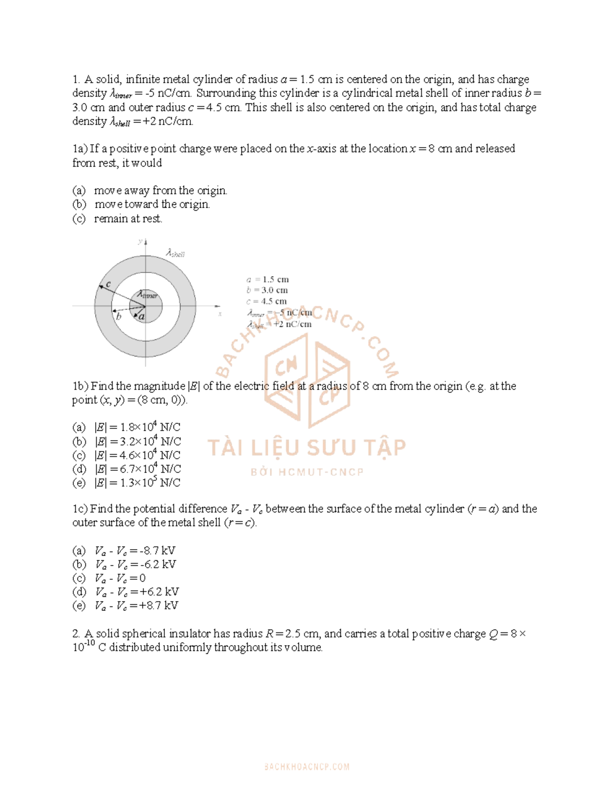 Electric Field and Potential Analysis - Physics 101 - Studocu