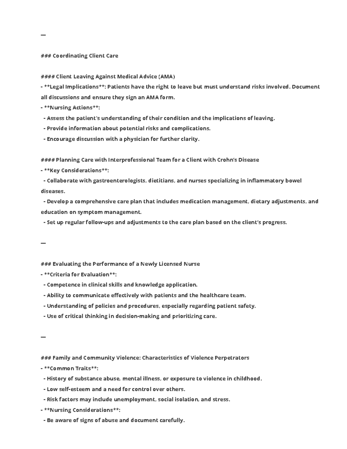 ATI RN Leadership: Comprehensive Guide to Nursing Client Care - Studocu