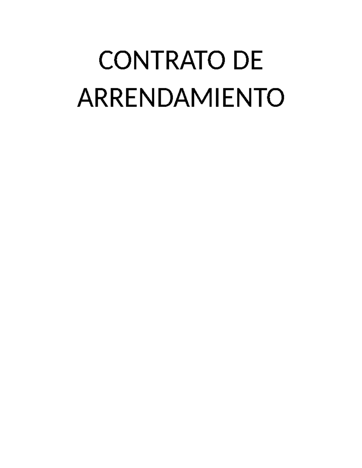 Contrato DE Arrendamiento - CONTRATO DE ARRENDAMIENTO PROEMIO: Contrato ...