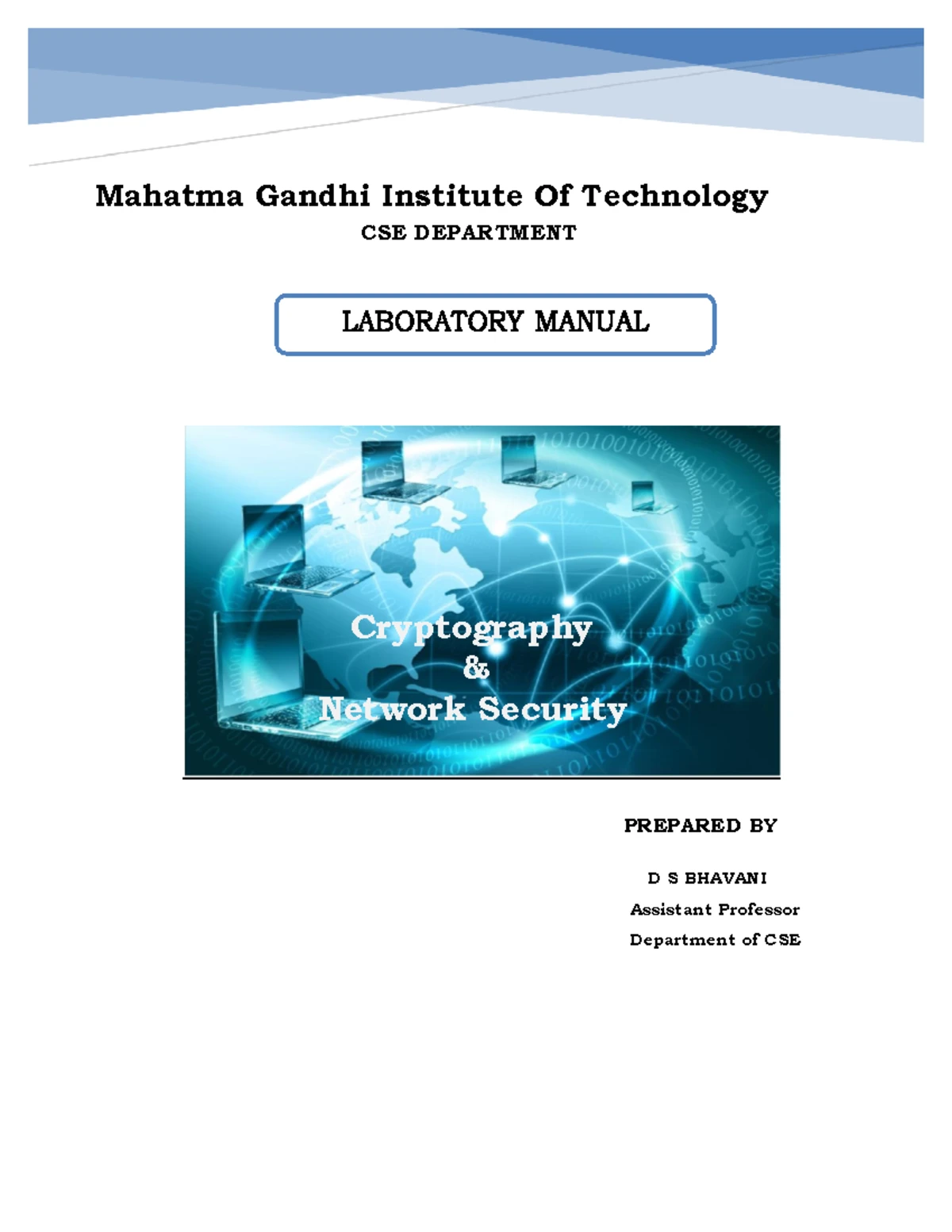 CS701PC: Cryptography and Network Security Lab Manual (Final) - Studocu