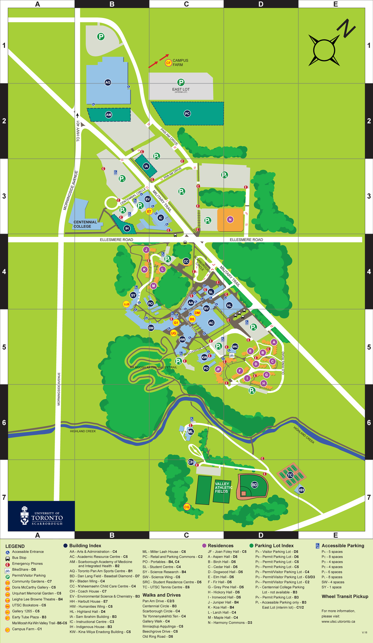 UTSC Campus Map Overview and Building Index Guide - Studocu