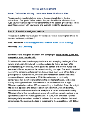 Week 5 Lab - math 225 - Week 5 Lab Assignment Name: Rebecca Dorcely Instructor Name: Professor ...