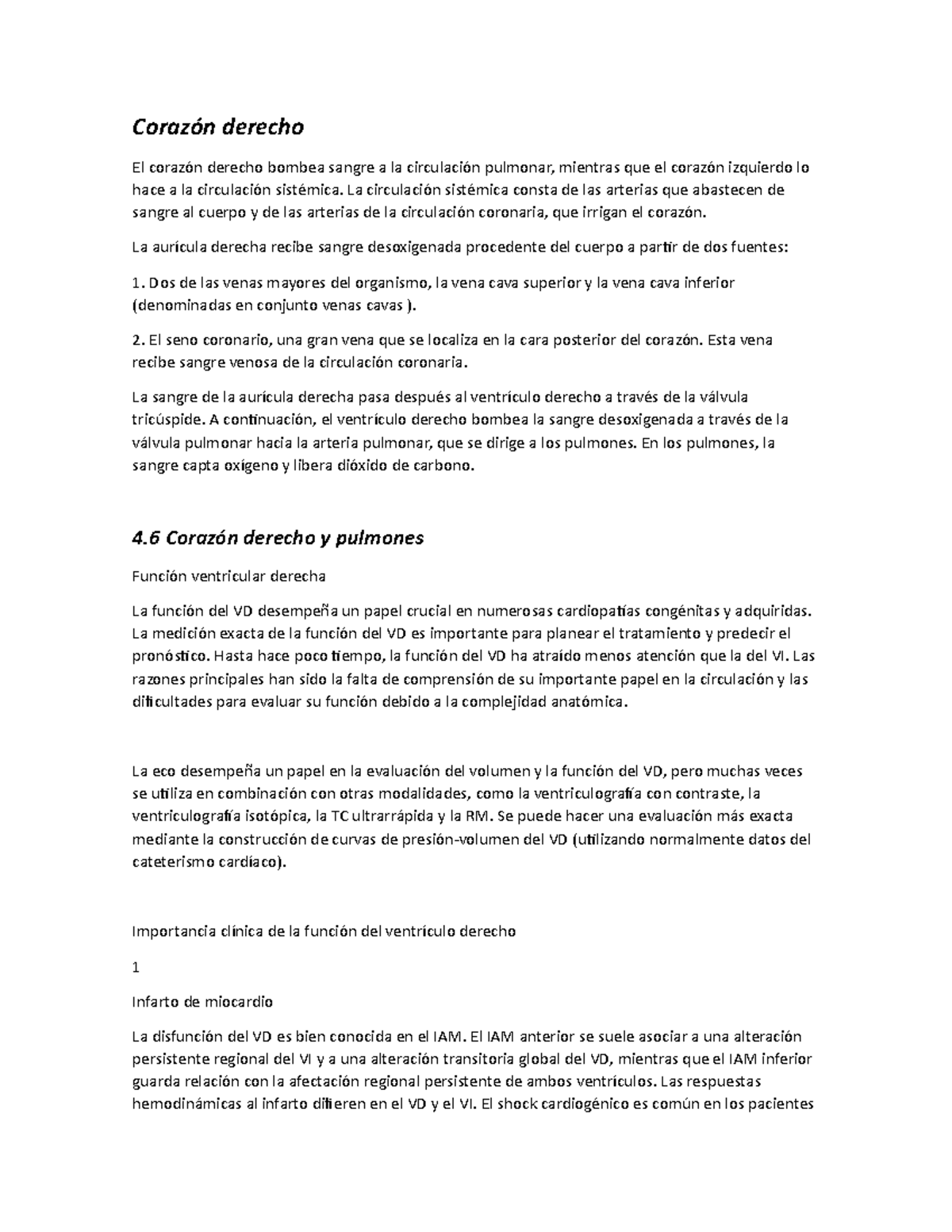 Anatomía del Corazón derecho- definiciones - Corazón derecho El corazón ...