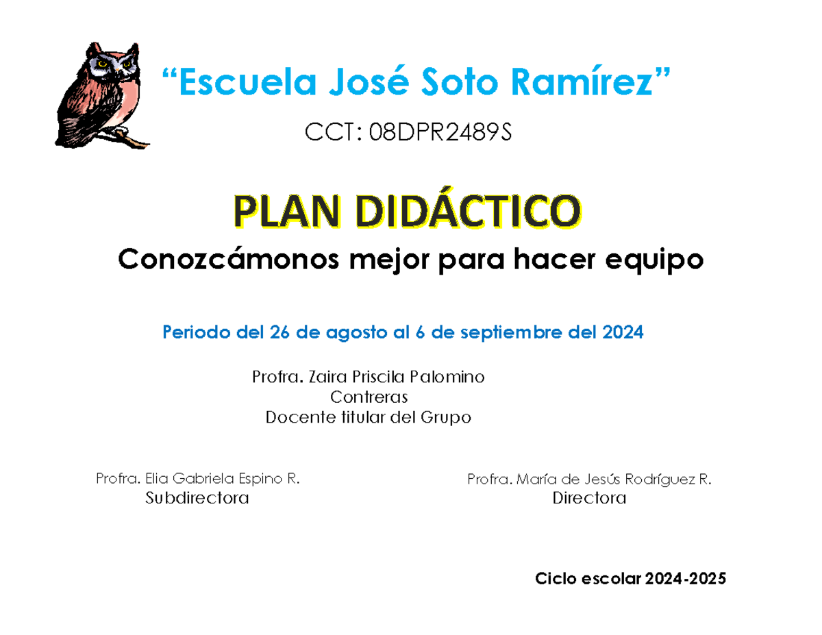 Proyecto 1: Conozcámonos Mejor para Hacer Equipo (CCT: 08DPR2489S ...